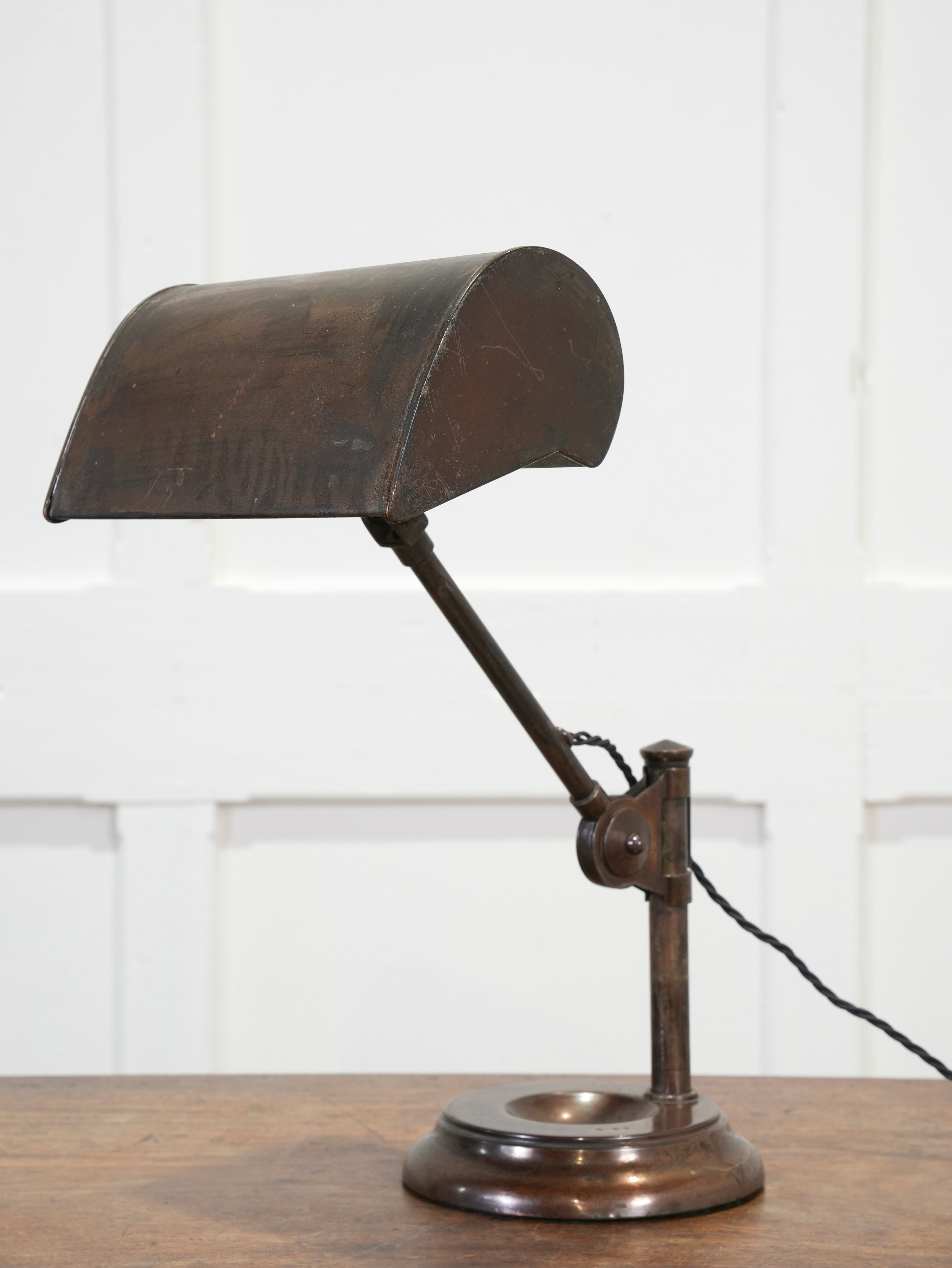 A 1930's Brass Bankers Lamp | Drew Pritchard Ltd