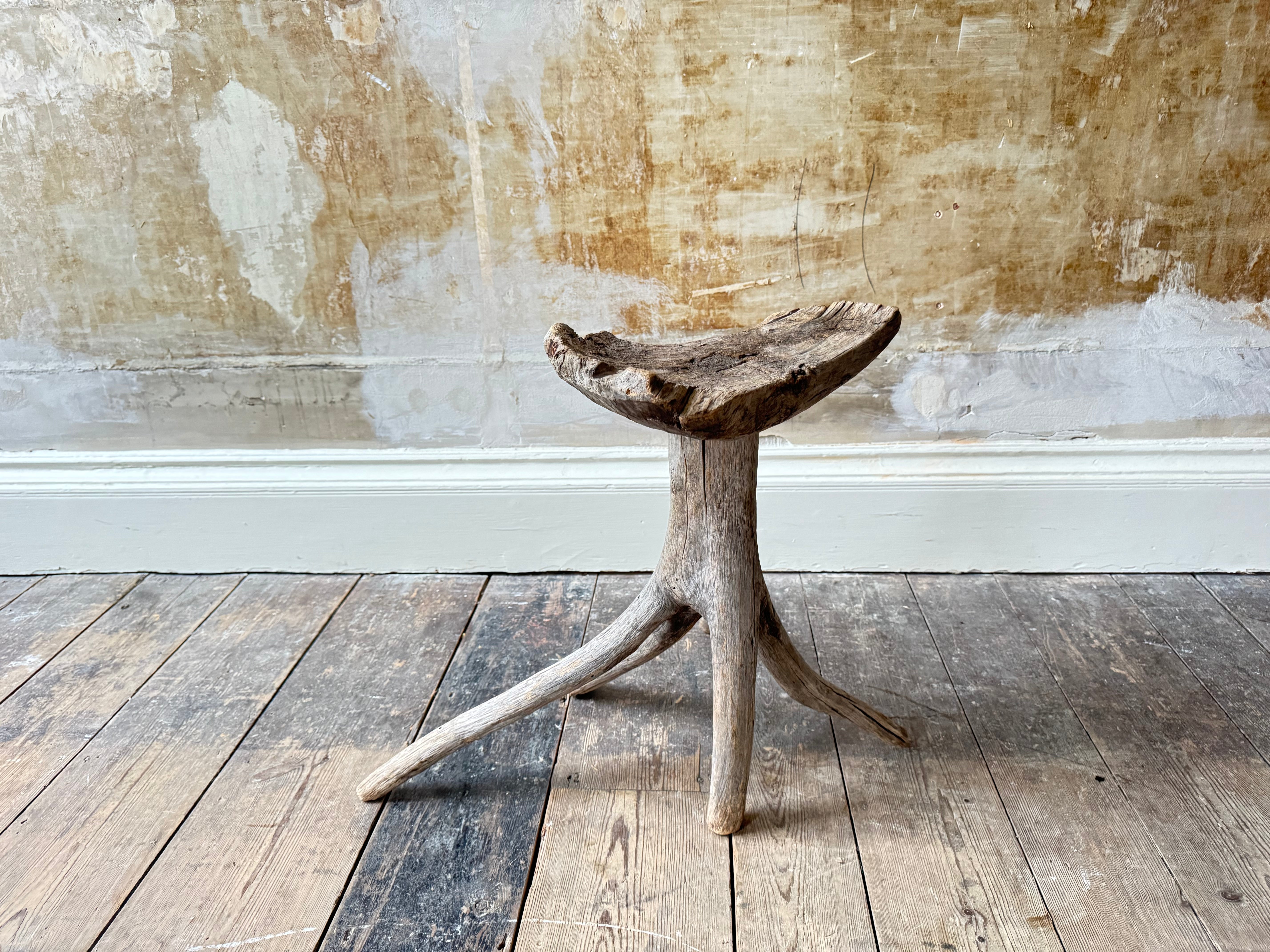 A Primitive Root Stool | Drew Pritchard Ltd
