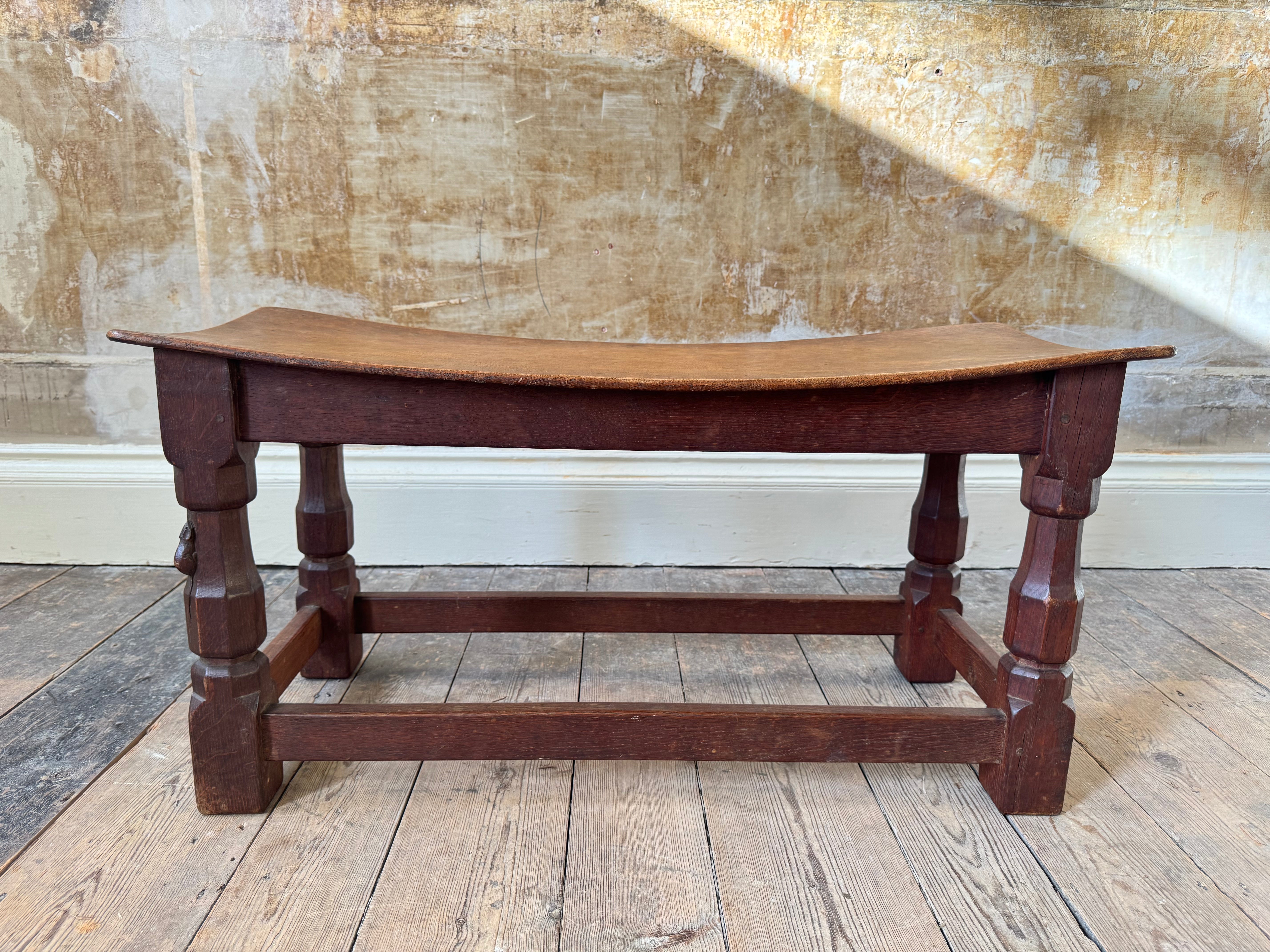 A Mouseman Stool | Drew Pritchard Ltd