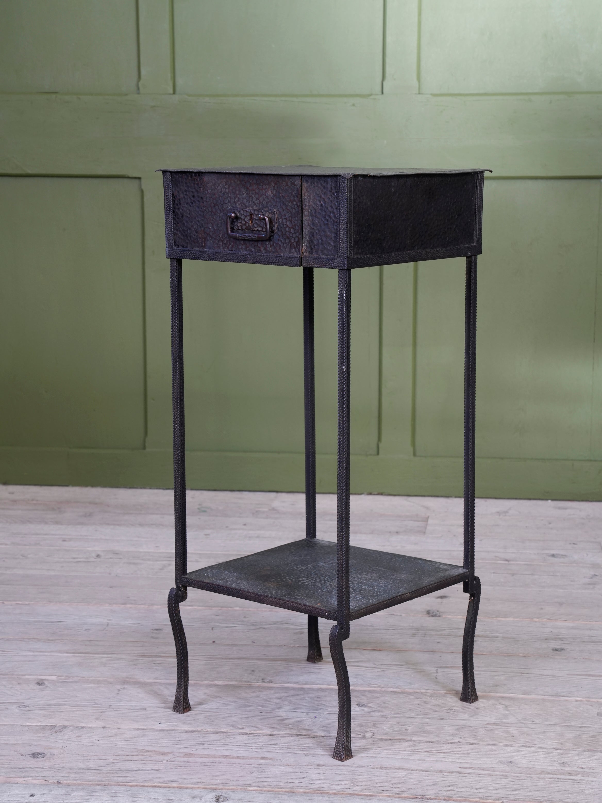 A Beaten Metal Secessionist Side Table | Drew Pritchard Ltd