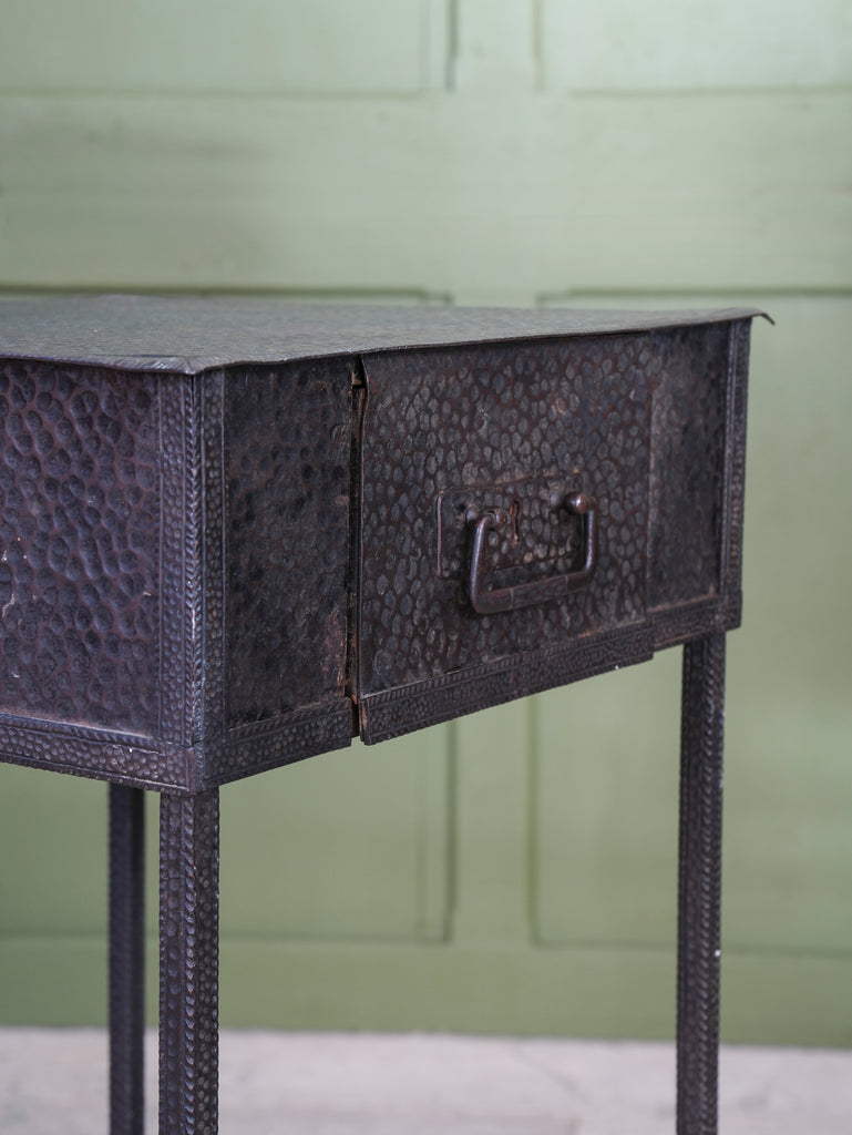 A Beaten Metal Secessionist Side Table – Drew Pritchard Ltd