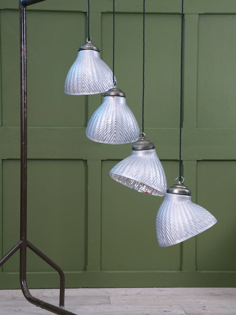 1930s Silvered Glass Parabolic Pendant Light – Drew Pritchard Ltd