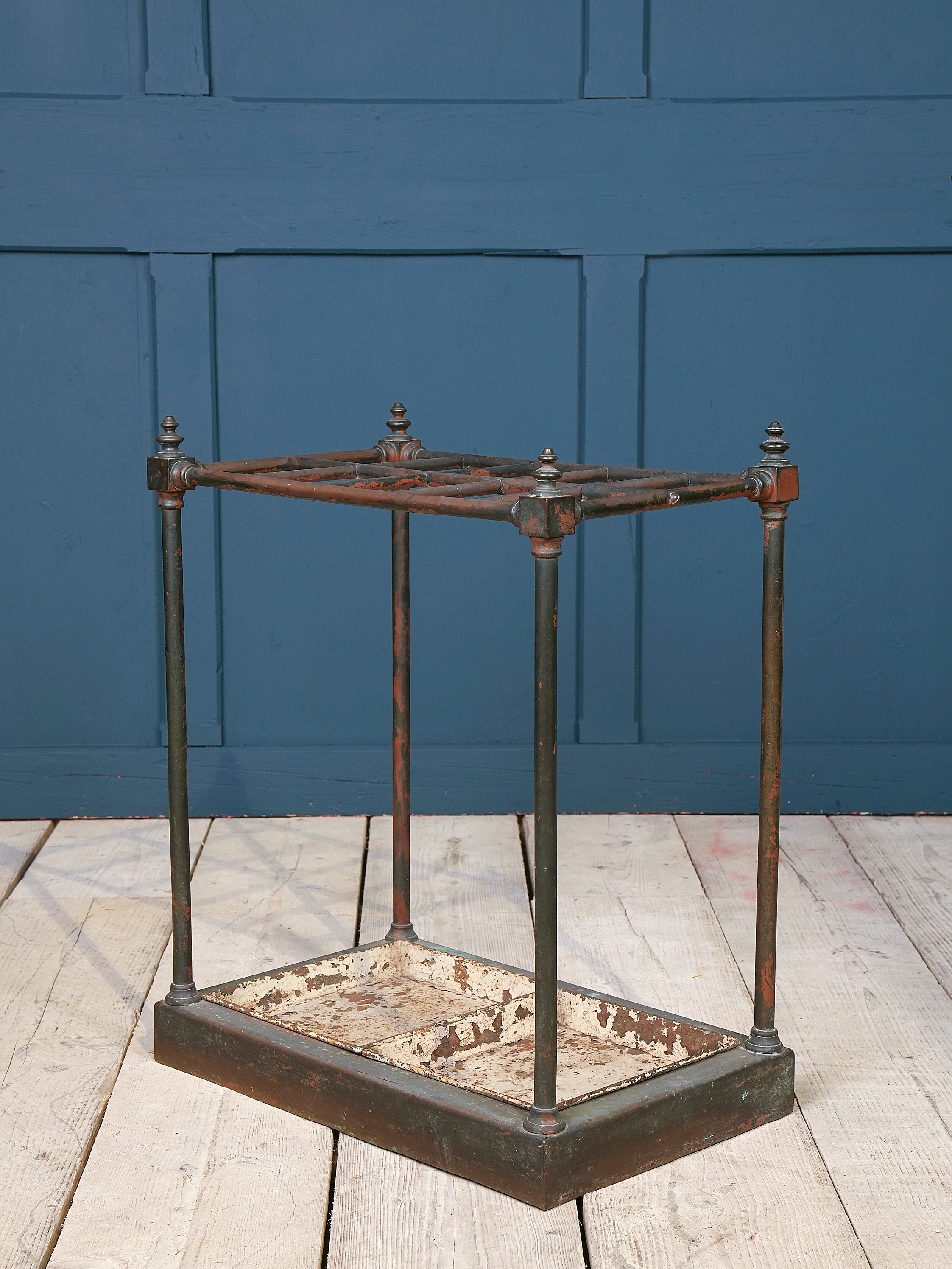 A Ten Section 19th Century Brass Stick Stand | Drew Pritchard Ltd
