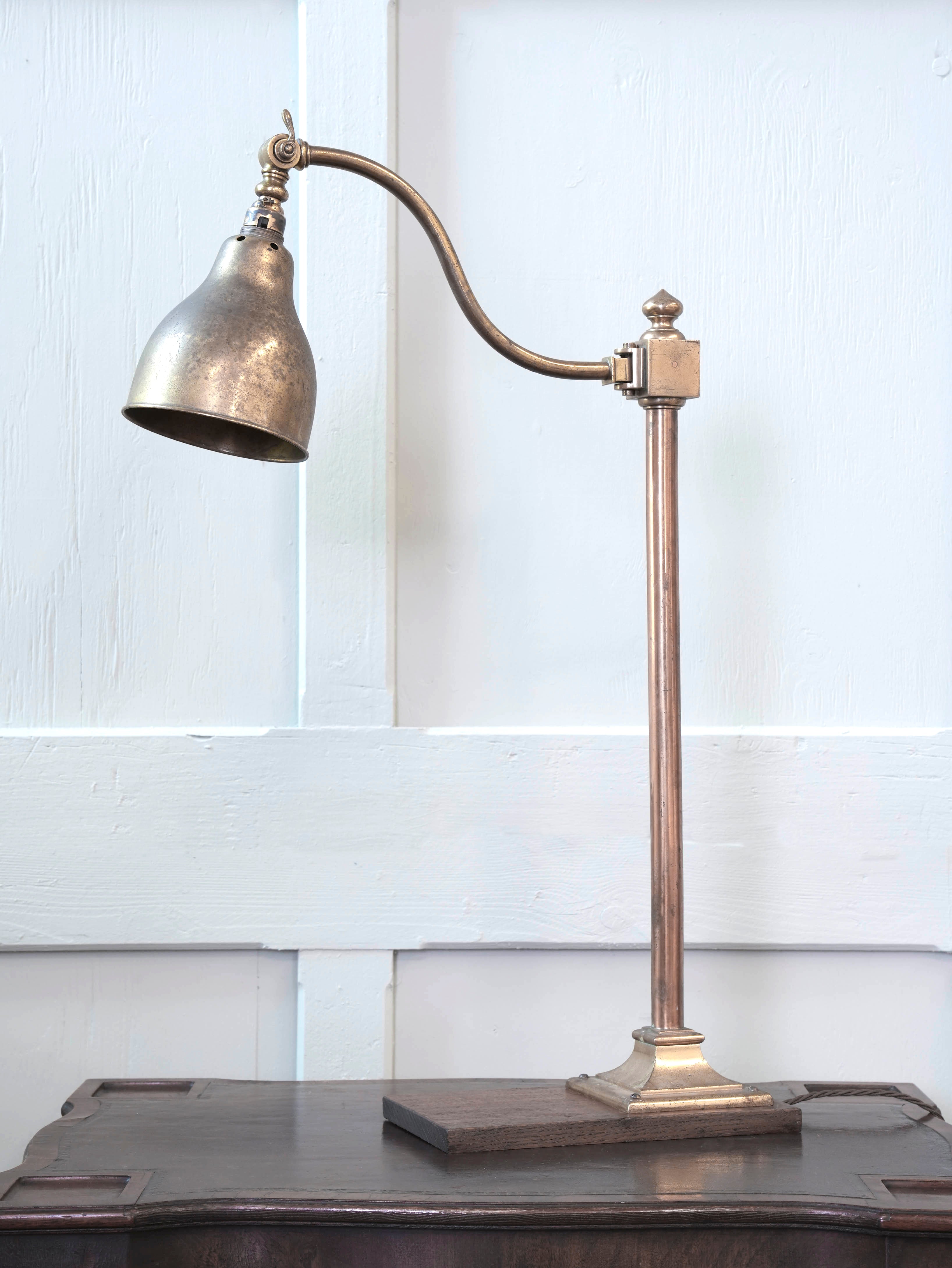 A Bronze & Brass Library Lamp | Drew Pritchard Ltd