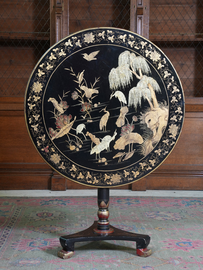 A Large Tilt Top Chinoiserie Decorated Table – Drew Pritchard Ltd