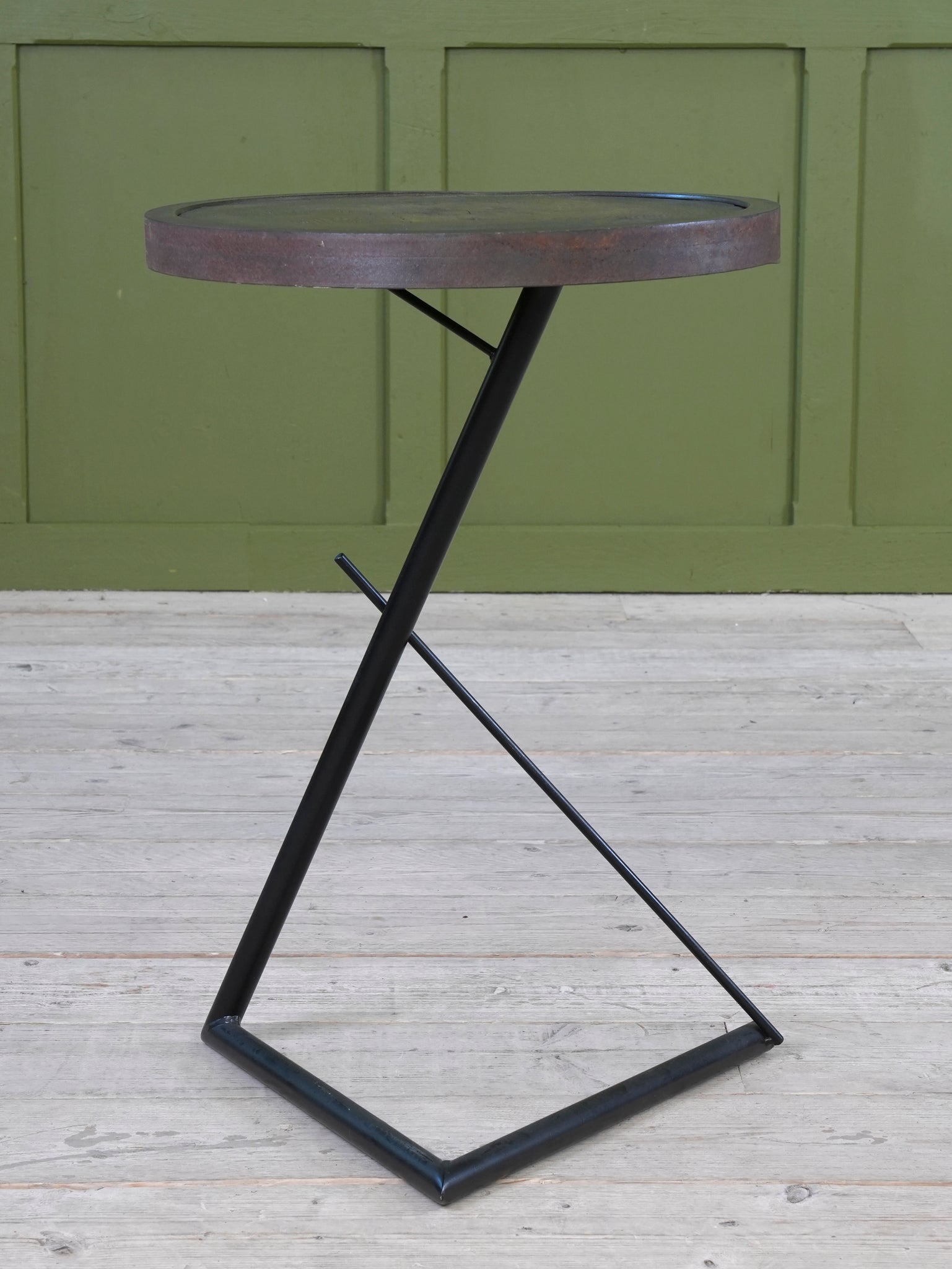 Steel & Oak Side Table – Drew Pritchard Ltd