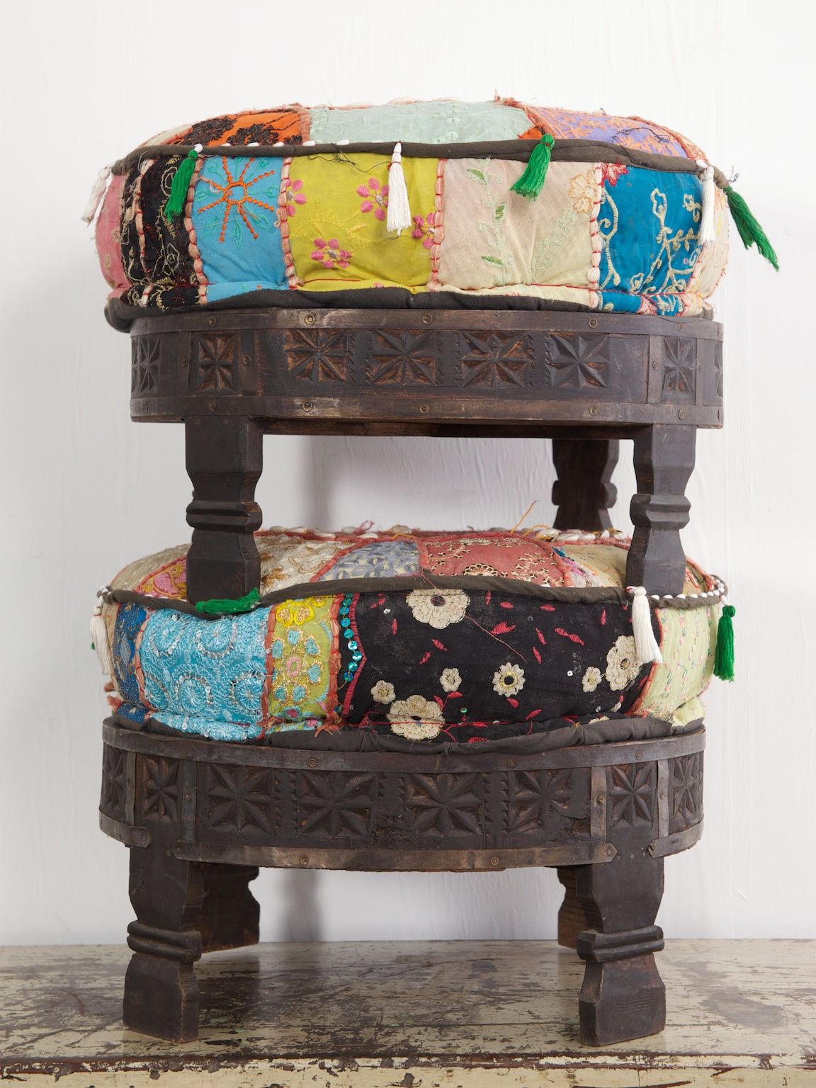 Pair of Indian Stools – Drew Pritchard Ltd