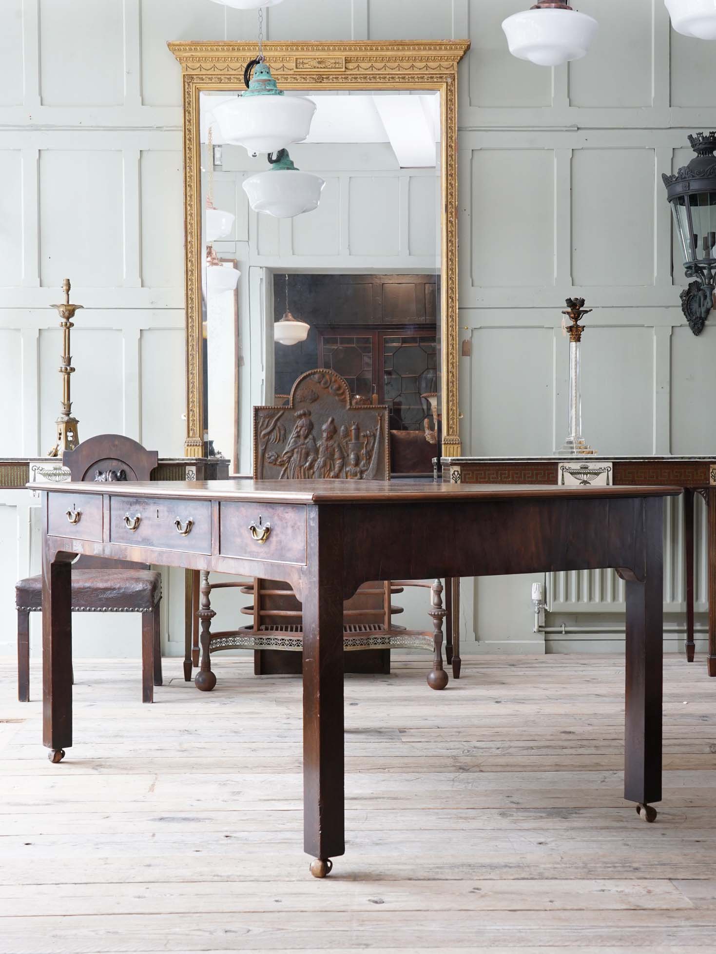 A George II Mahogany Library Table | Drew Pritchard Ltd